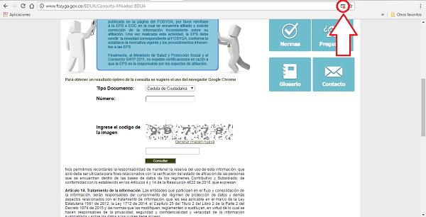 FOSYGA - Consulta y certificado de Afiliados a EPS y SISBEN